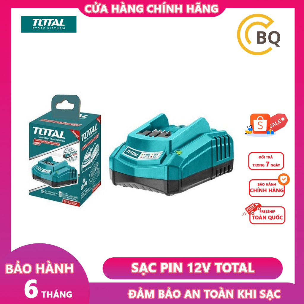 Sạc Pin 20V Total TFCLI2001 sạc nhanh, dòng sạc tự động, thiết kế nhỏ ...