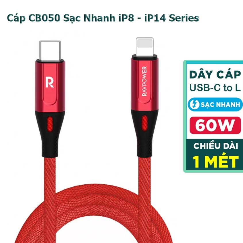 Cáp Sạc Nhanh Ravpower RP CB050 USB-C to L Max 60w Cho iP8 - iP14 PRM ...
