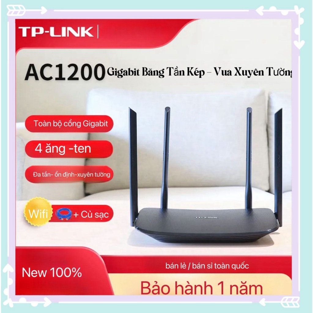 Wifi (Mới Tinh ) Kích Sóng,Xuyên Tường ( Hút ) Wifi TP-Link Ac 1200Mbps ...