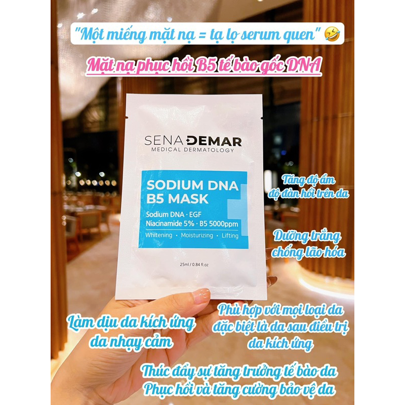 Mặt nạ Senademar sodium DNA B5 mask giúp cấp ẩm dưỡng trắng phục hồi da ...