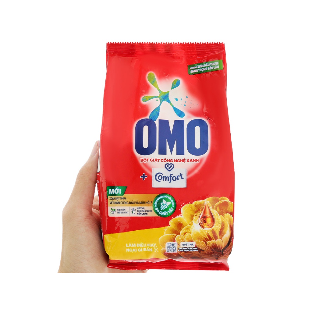 Bột giặt OMO Comfort tinh dầu thơm nồng nàn túi 350g | Shopee Việt Nam