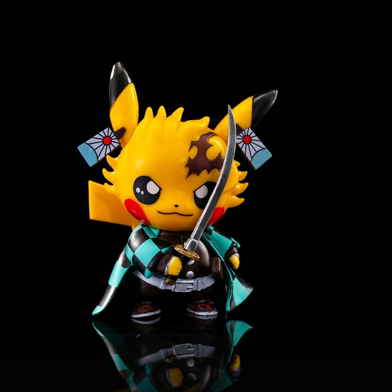 có video [ hỏa tốc hcm ][ vũ trí ba ] Mô hình 4 Pikachu cosplay Tanjiro ...