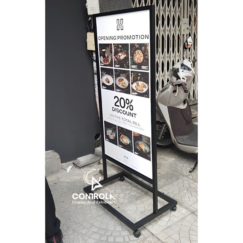 [TẶNG KÈM FOMEX] Standee chân sắt khung sắt ngoài trời standee quảng ...
