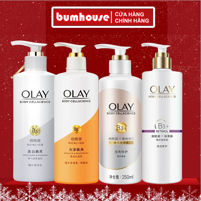 Sữa Dưỡng Thể Trắng Da OLAY Vitamin B3+ Retinol/Vitamin C Olay Bright Ultra Whitening | Shopee ...