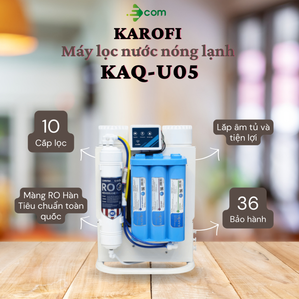 Máy lọc nước Karofi KAQ-U05, để gầm nhỏ gọn, hàng chính hãng, bảo hành ...