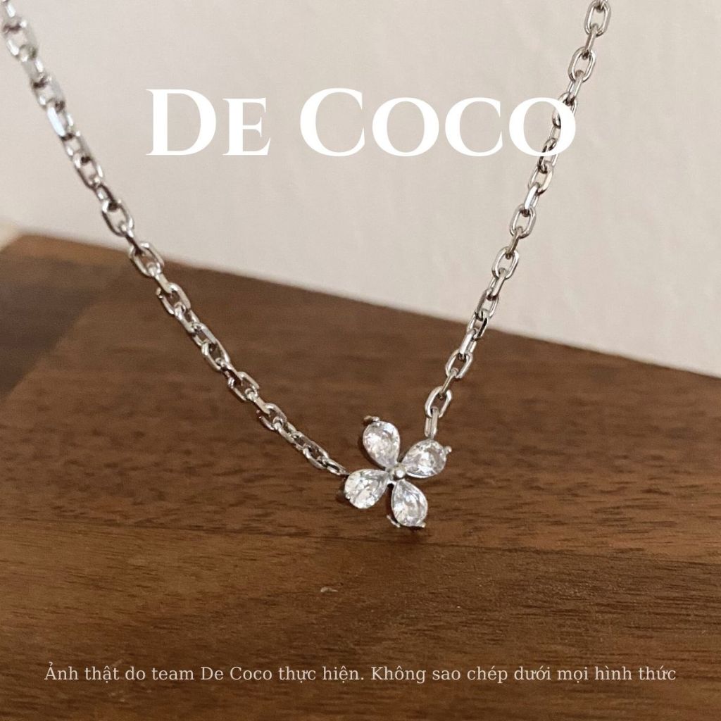 Dây chuyền nữ De Coco Mori hoa 4 cánh đính đá DECOCO ACCESSORIES ...
