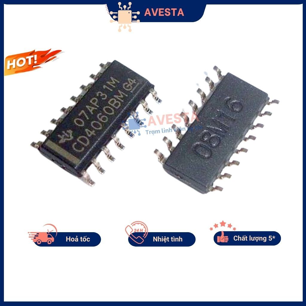 IC CD4060BM SOP-16 chính hãng TI Avesta | Shopee Việt Nam