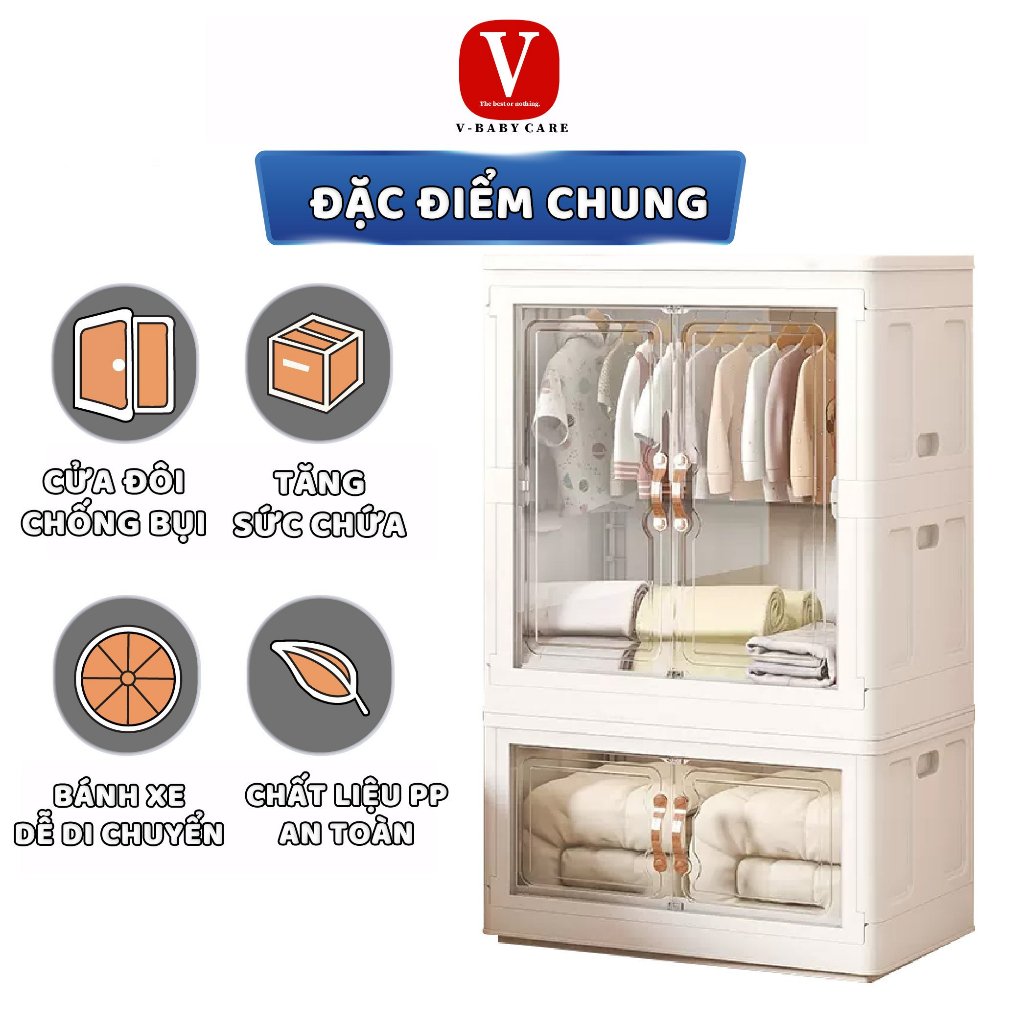 Tủ Nhựa Đựng Đồ Cho Bé Y118 Đa Năng, Gấp Gọn Nhiều Kích Thước V-BABY ...