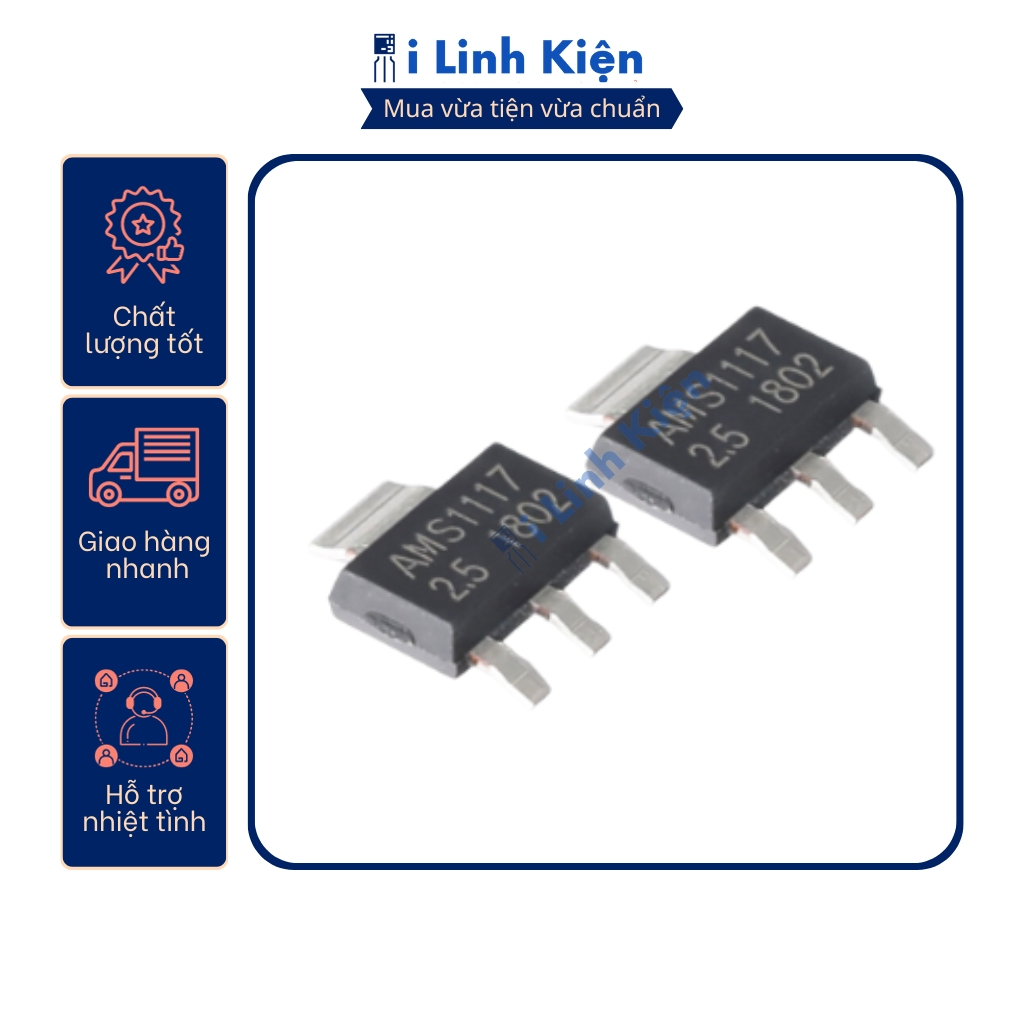 AMS1117 IC ổn áp AMS1117 2.5V 1A SOT-223 chất lượng cao. | Shopee Việt Nam