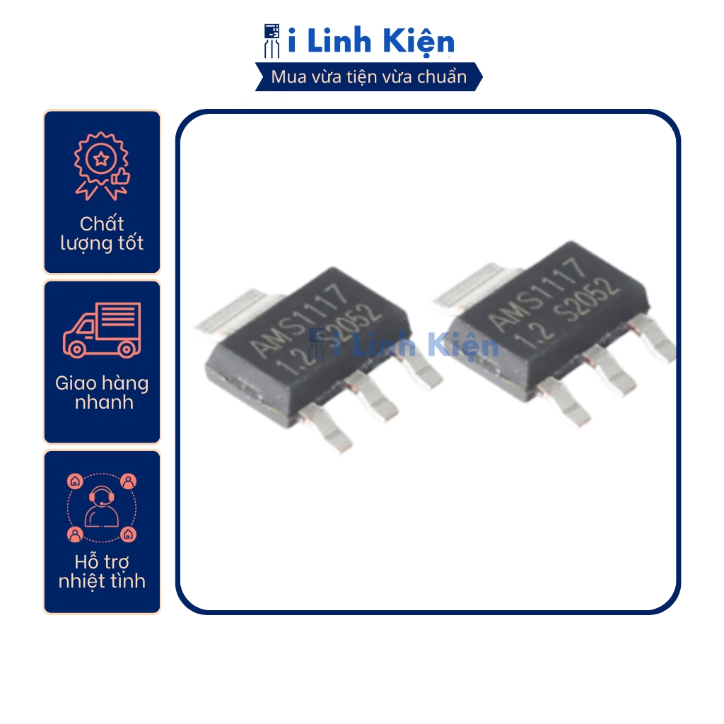 AMS1117 IC ổn áp AMS1117 1.2V 1A SOT-223 chất lượng cao. | Shopee Việt Nam