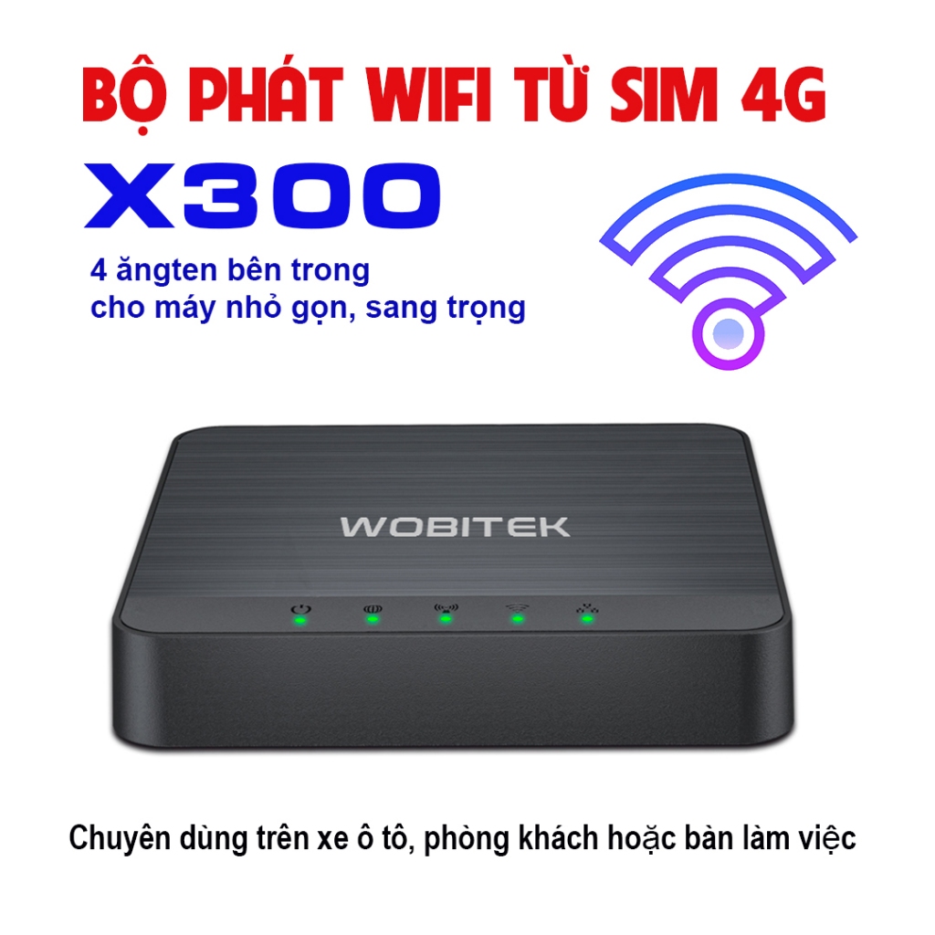 Cục phát wifi từ sim 4G, Bộ phát wifi 4G X300 chuyên lắp cho ô tô ...