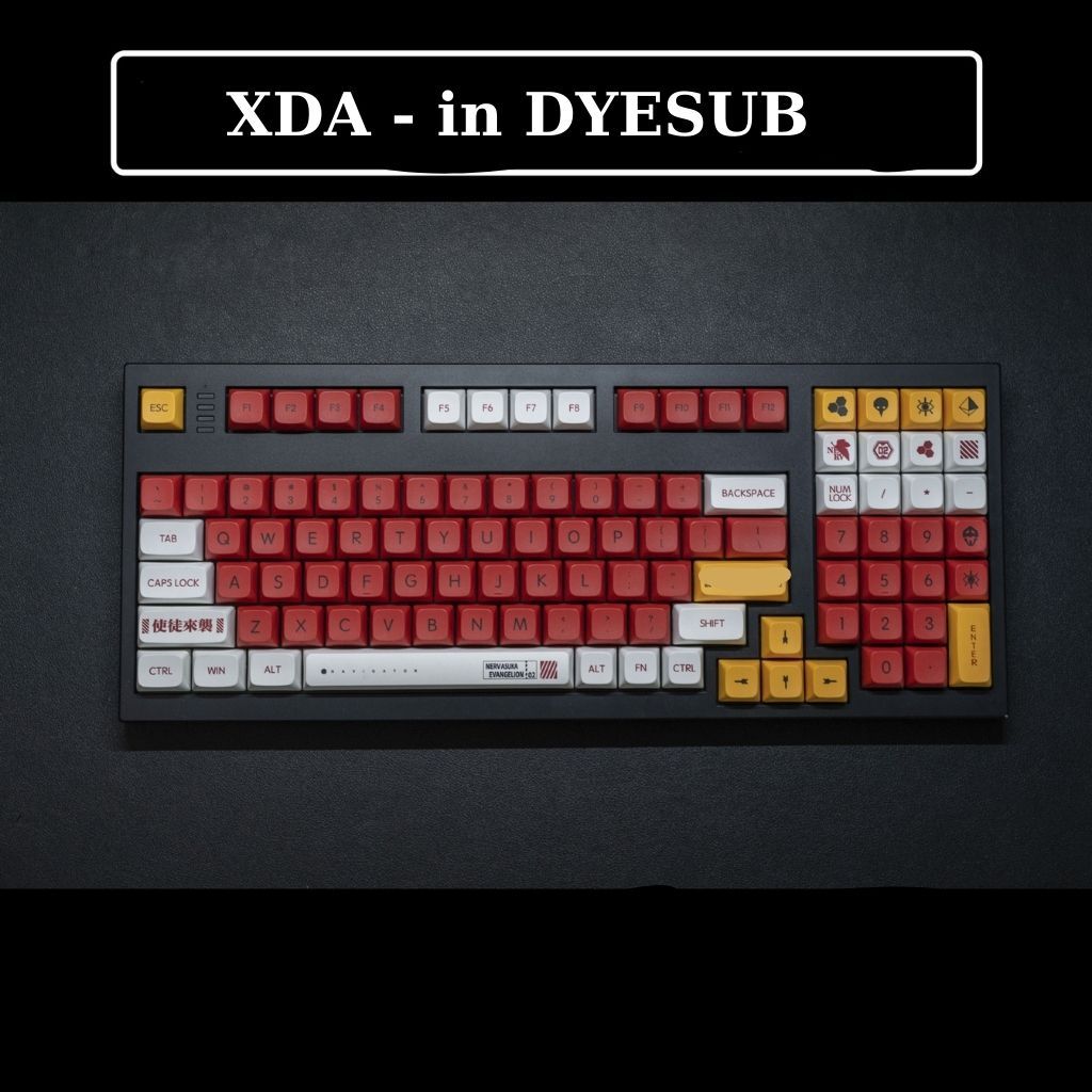 Keycap đỏ vàng cho bàn phím cơ, nhựa PBT, profile XDA, nhựa dày 1,5mm ...