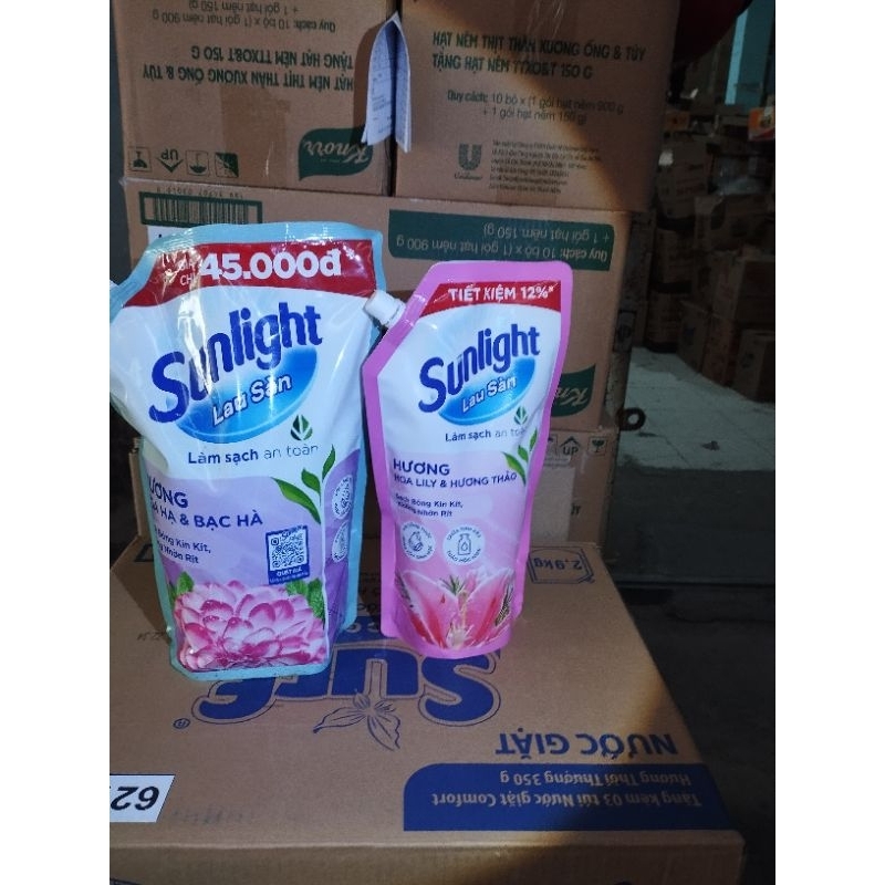 TÚI Nước lau sàn Sunlight 2kg - Hương Hoa Lily - Hương Hoa hạ Bạc hà ...