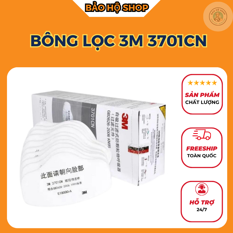 Bông lọc bụi mịn 3M 3701CN, dùng cho mặt nạ phòng độc 3m 3200, Lọc bụi mịn pm2.5, hàng chất ...