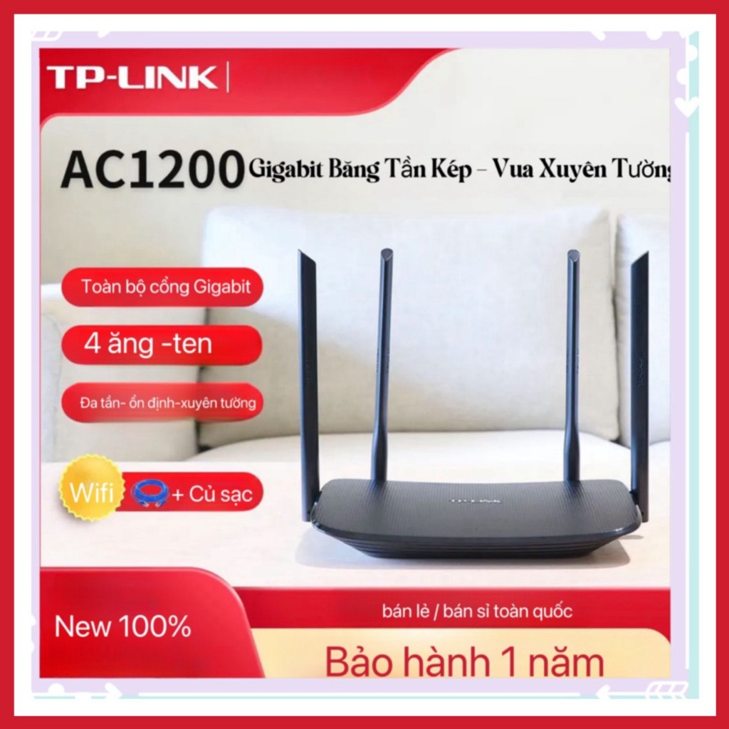 tình trạng mới 100, wifi 1200mbps - TL-WDR 5620 Tốc Độ Cao 5ghz,Băng Tần Kép, 4 Râu,Tốc Độ chuẩn ...