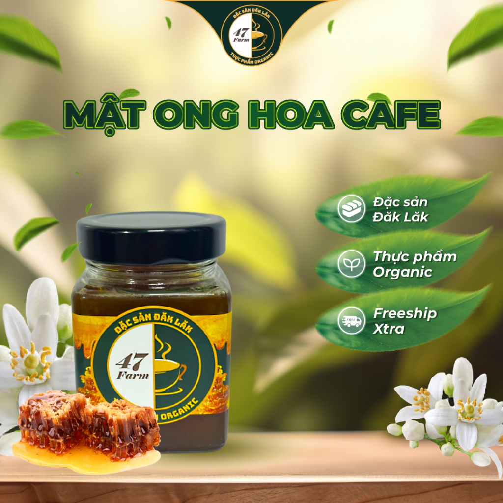Mật ong hoa cafe 250ML | 47FARM Đặc sản Đăk Lăk | Shopee Việt Nam
