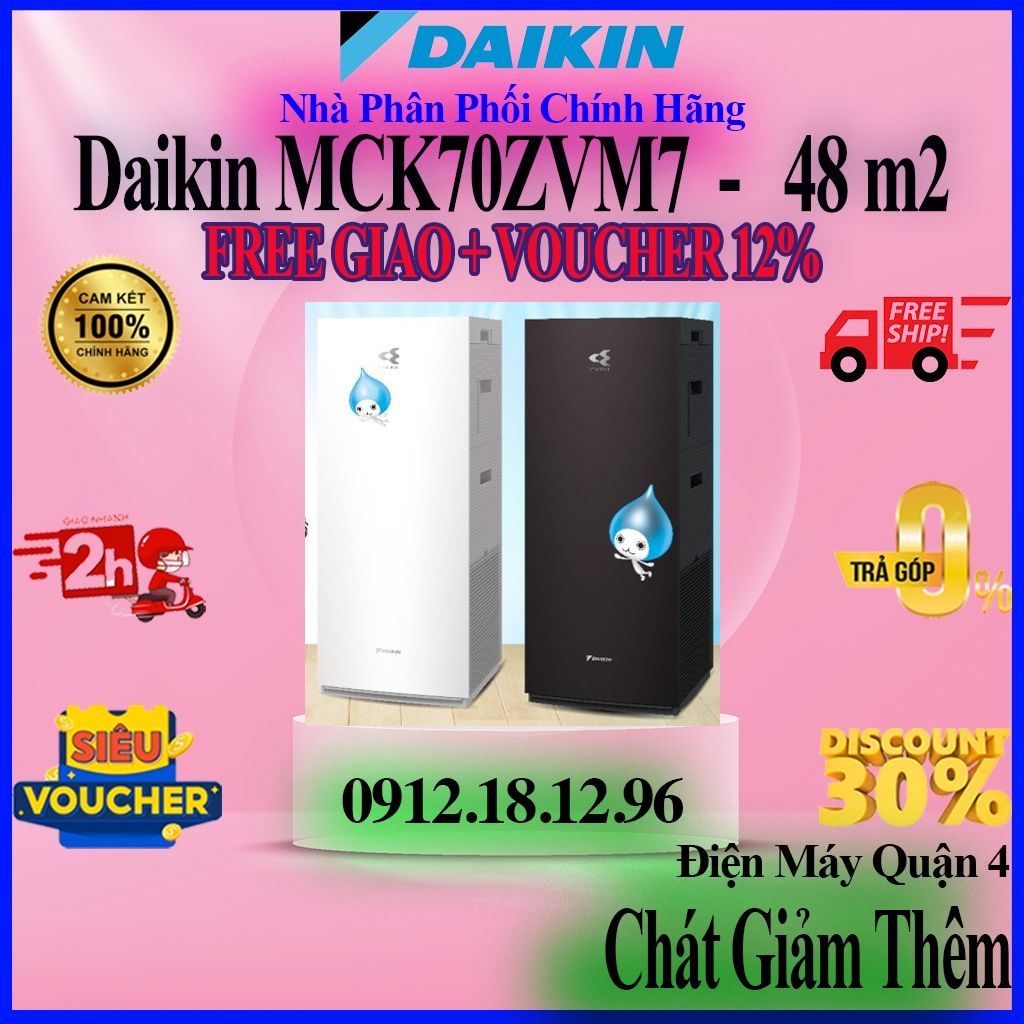 [ Giao Hoả tốc HCM ] MCK70ZVM7 - Máy lọc không khí Daikin tạo ẩm cao cấp MCK70ZVM7-W / MCK70ZVM7 ...