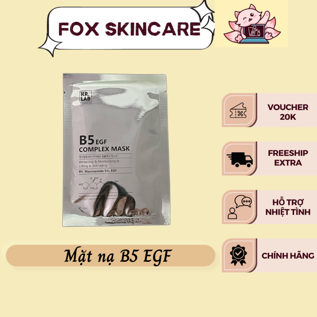 Mặt Nạ Mask B5 Kr.lab B5 Niacinamide EGF Complex Mask - Compo | Shopee ...