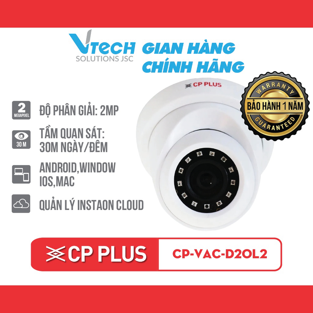 Camera analog 2 MP hồng ngoại CP-VAC-D20L2 VTech | Shopee Việt Nam