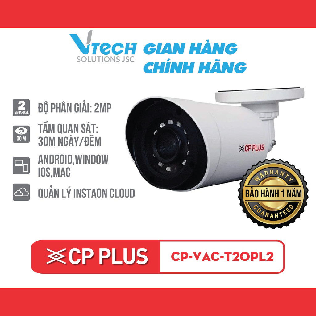 Camera analog 2 MP hồng ngoại CP-VAC-T20PL2 VTech - Hàng Chính hãng ...