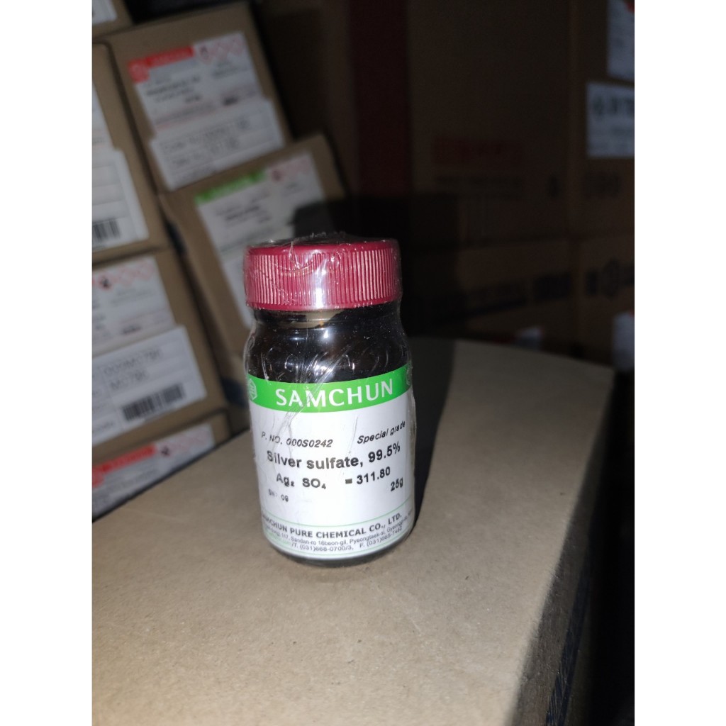 Bạc sunfat Silver sulfate Ag2SO4; Bạc Nitrat AgNO3 samchun | Shopee ...