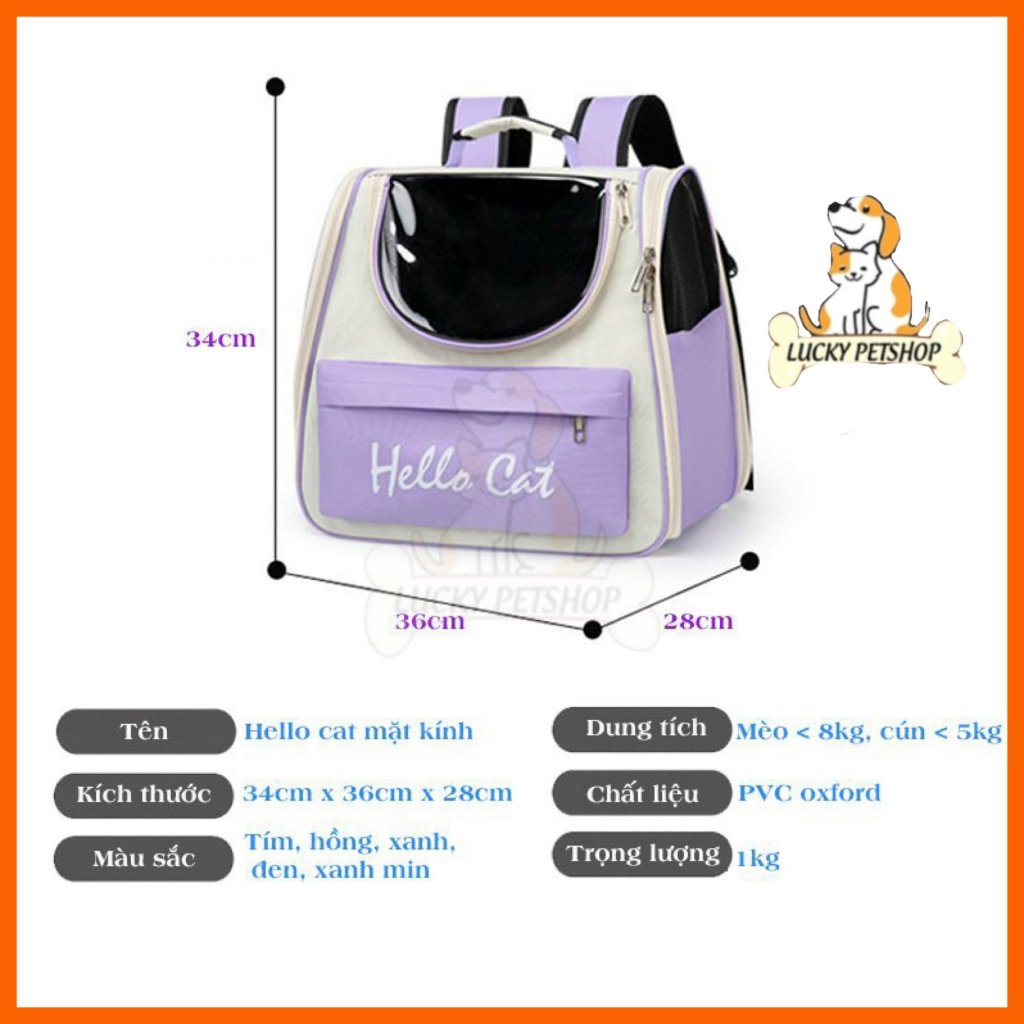 Balo cho mèo chó thú cưng size lớn Hello Cat | Shopee Việt Nam