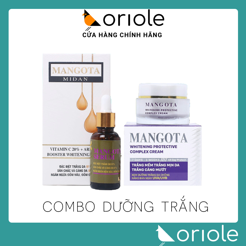 Combo Dưỡng Trắng Serum Mangota Vitamin C 20% Booster + Face Tím ...