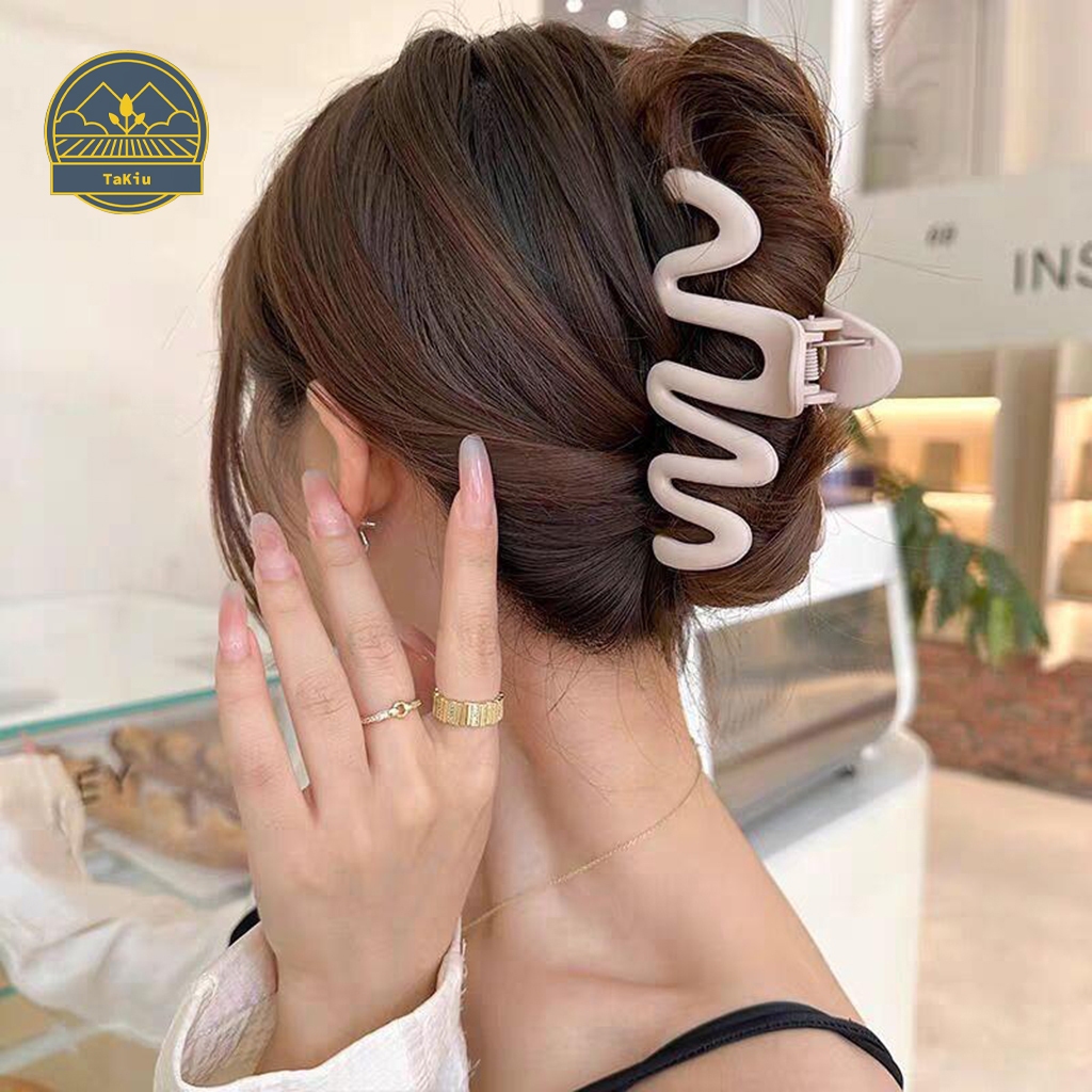 Kẹp Tóc Hàn Quốc Càng Cua Xinh Cute Gợn Sóng Thời Trang Nhiều Màu Sắc ...