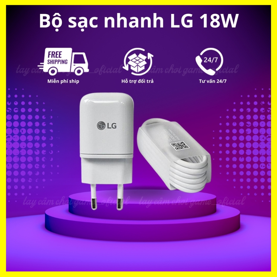 Bộ sạc nhanh LG 18w USB-Type C zin bóc máy, tương thích các dòng LG | Shopee Việt Nam
