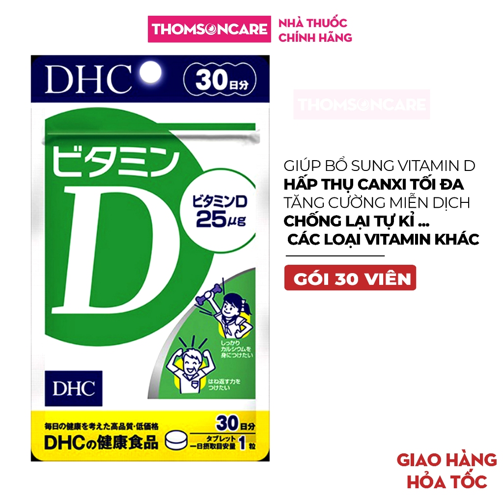 Viên uống bổ sung Vitamin D3 DHC Vitamin D Nhật Bản- Giúp bổ sung Vitamin D3, tăng sự hấp thụ ...