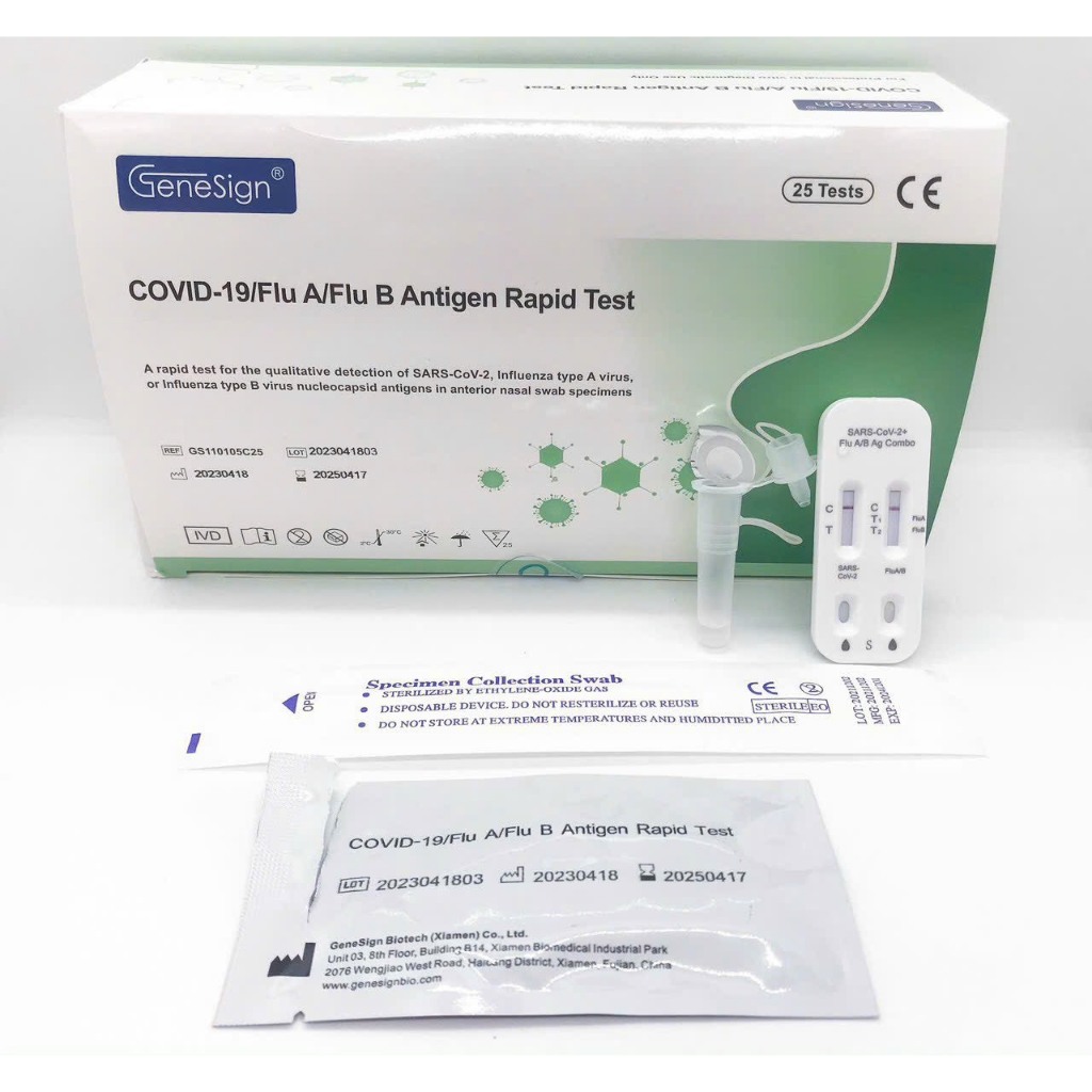 Test nhanh cúm 3in1 (1 bộ) Genesign hoặc Alltest- test nhanh cúm AB ...