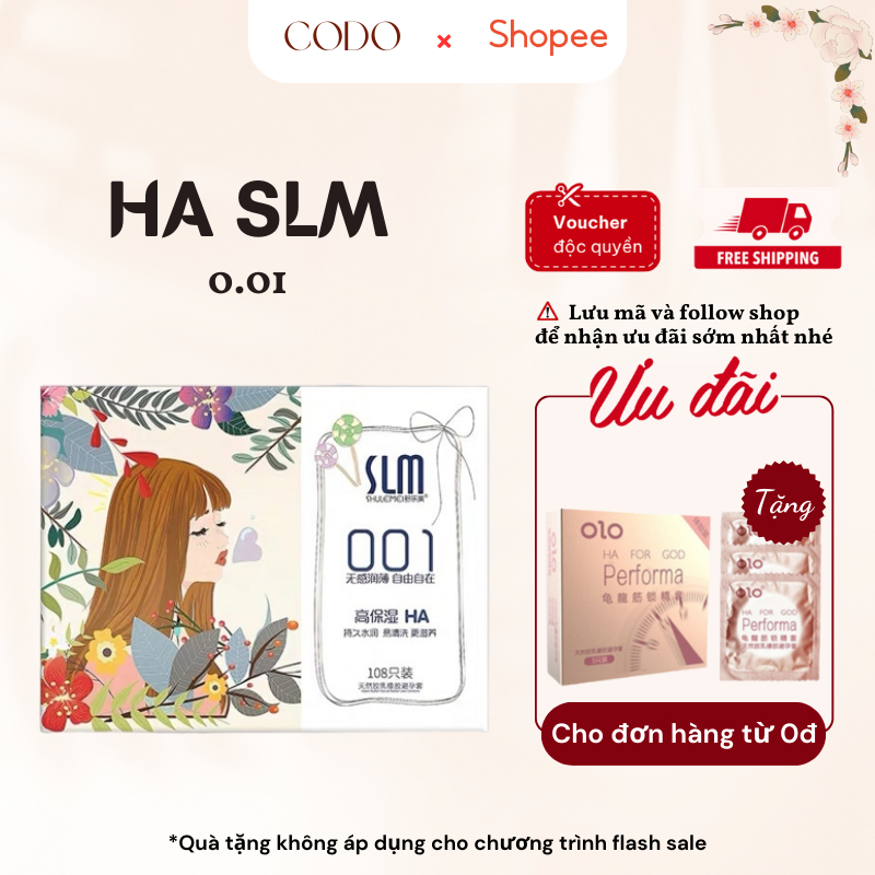 Bao cao su 001 SLM cao cấp siêu mỏng - Hộp 108c - BCS theo phòng cách ...