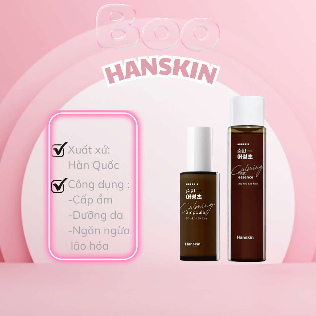 Tinh chất & Toner dưỡng da, cấp ẩm Hanskin Soohan Houttuynia | Shopee ...