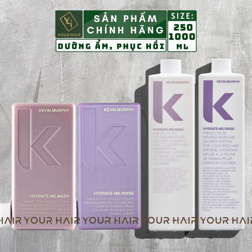 COMBO GỘI XẢ Dưỡng ẩm phục hồi cho tóc khô Kevin Murphy HYDRATE-ME.WASH & RINSE 250ml | 1000ml ...