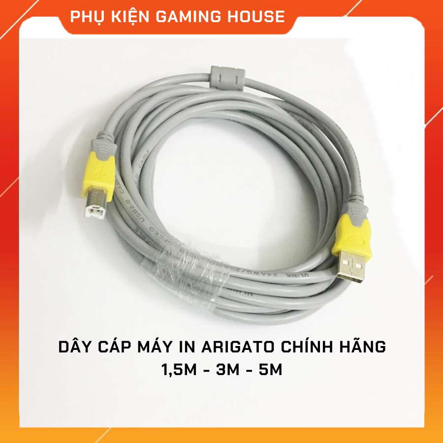 Dây cáp máy in 1.5m, 3m, 5m chính hãng Arigato chống nhiễu, chất lượng cao bảo hành 5 năm ...