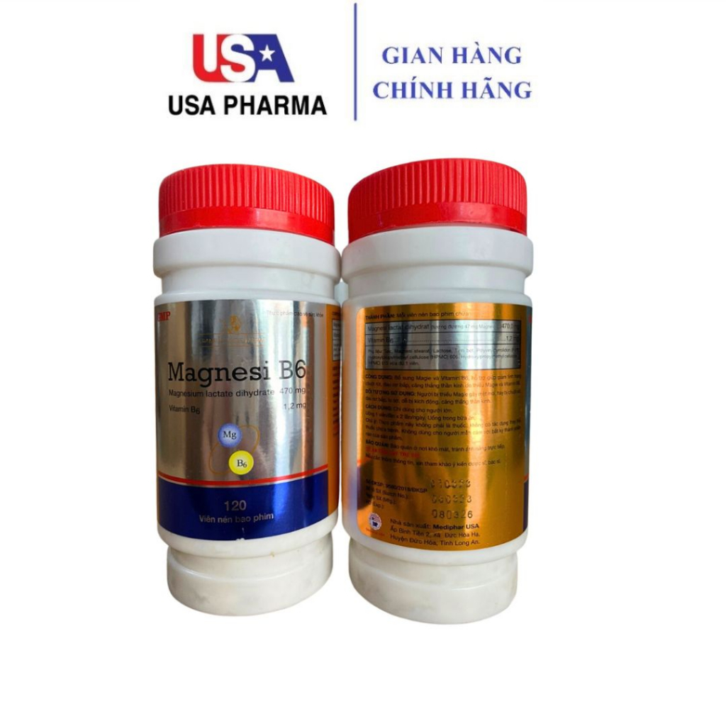 Viên uống Magnesi B6 Giúp giảm suy nhược thần kinh, căng thẳng, đau cơ ...