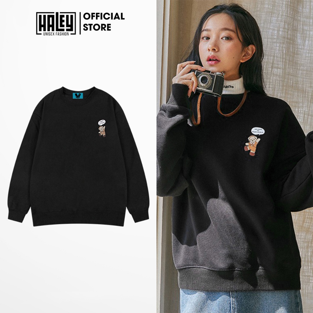 Áo Sweater Dài Tay HS08 HALEY Phong Cách Basic Hàn Quốc Unisex Nam Nữ ...