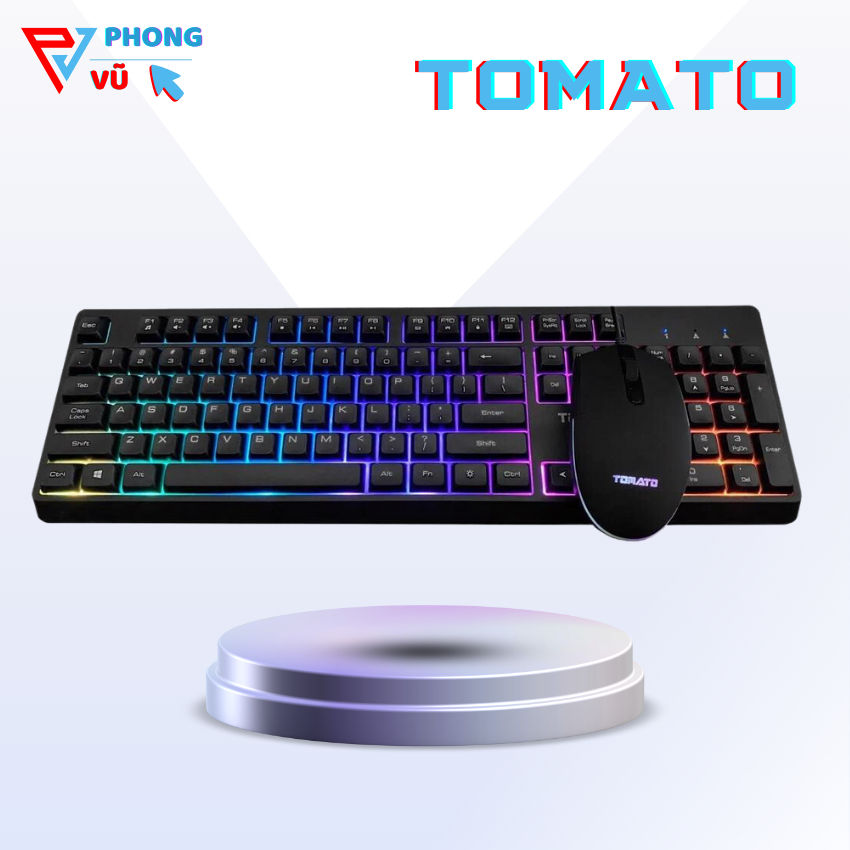Bộ phím chuột gaming TOMATO S100 đèn led siêu đẹp bảo hành 12 tháng ...