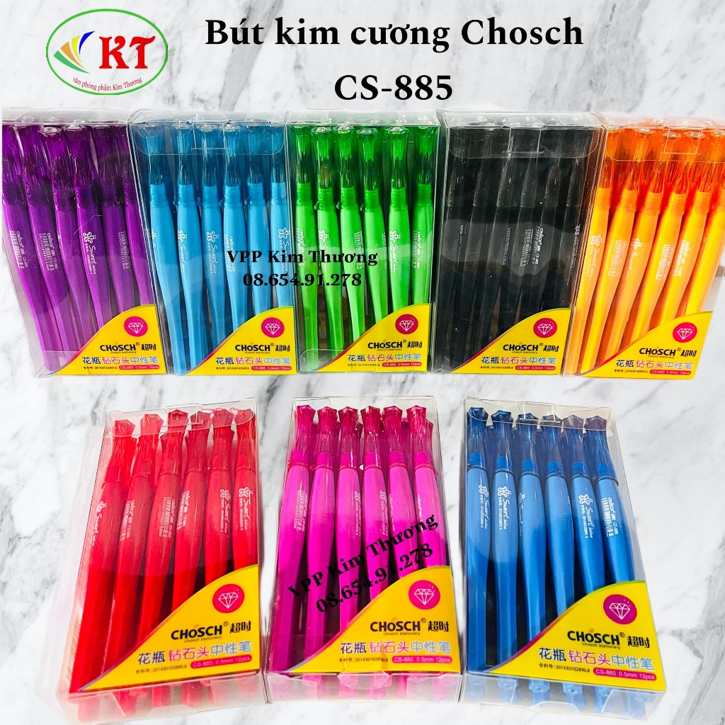 Bút gel kim cương Chosch CS-885 ngòi 0.5mm chính hãng | Shopee Việt Nam