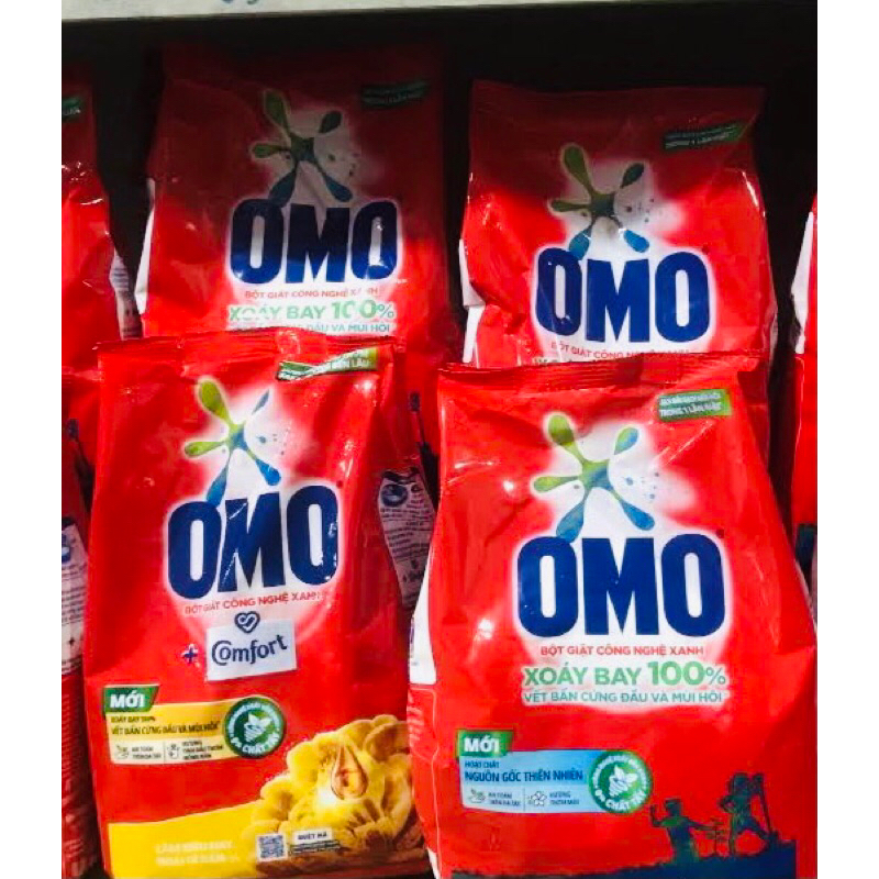 [Tot Ma Re]Bột Giặt Omo Xoáy Bay 100% Vết Bẩn Có Hương Comfor Thơm tho Áo Quần Gói 380g/770g/1 ...