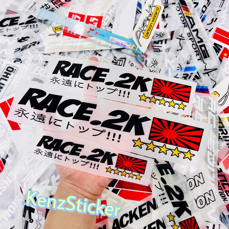 Tem Sticker Chữ Race 2K Thích Hợp Dán Trang Trí Nhiều Dòng Xe, Chất ...