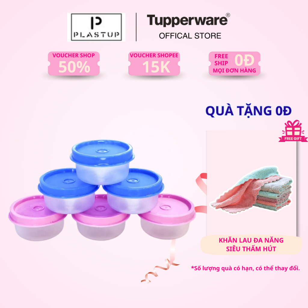 Hộp Tupperware 15ml bảo quản thực phẩm Mini Round Container | Shopee ...