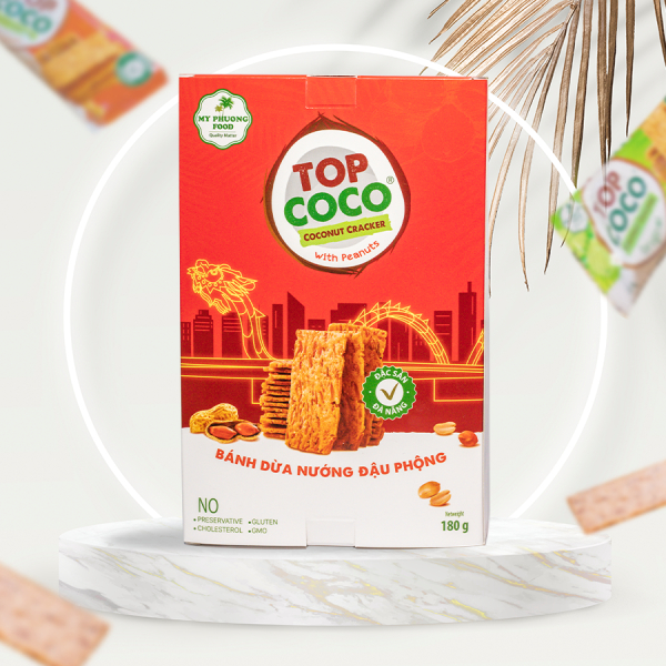 Bánh dừa nướng Top Coco Chính hãng hàng xuất khẩu 150Gam và 180Gam Sài Gòn Đặc Sản | Shopee Việt Nam