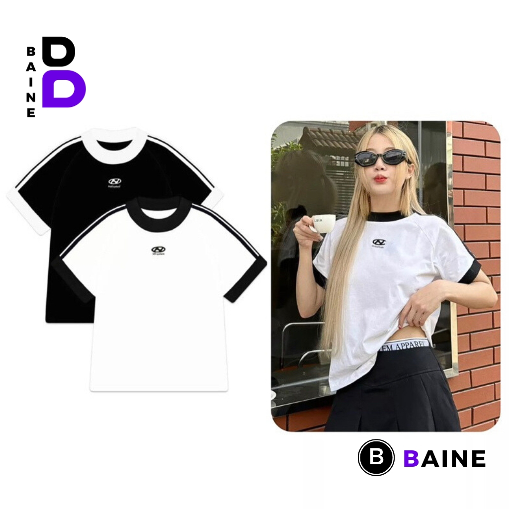 Áo Thun BABY TEE THÊU HOA DÁNG DÀI Chất Thun Borip Kiểu Basic Nữ, Áo Thun Ôm Body Nữ Tay Ngắn Cổ ...