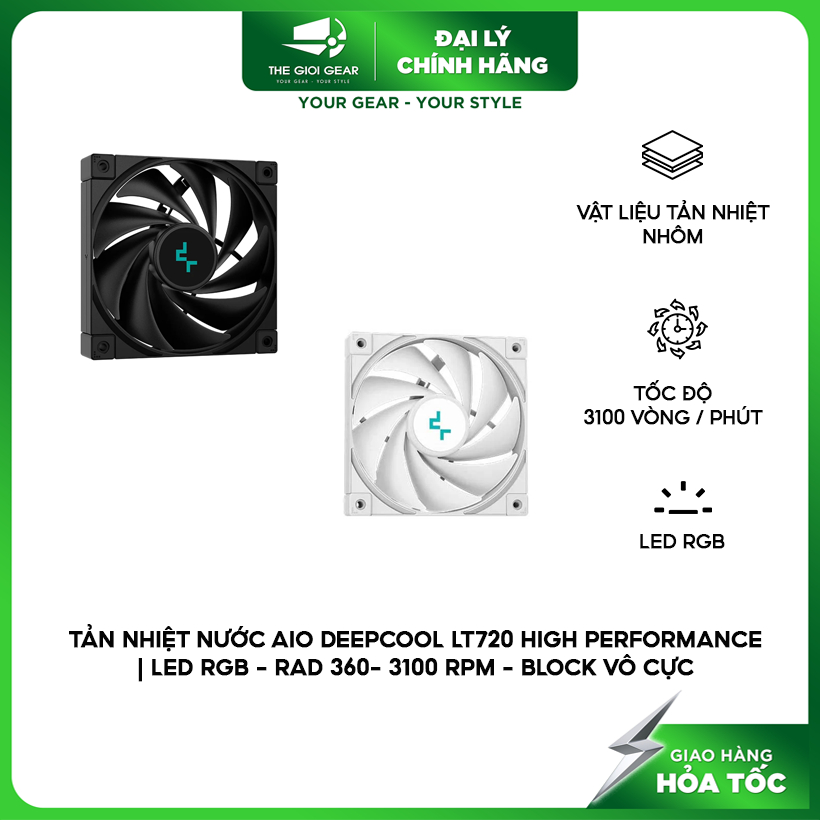 Tản Nhiệt Nước AIO- DeepCool LT720 High Performance LED RGB - Rad 360 ...