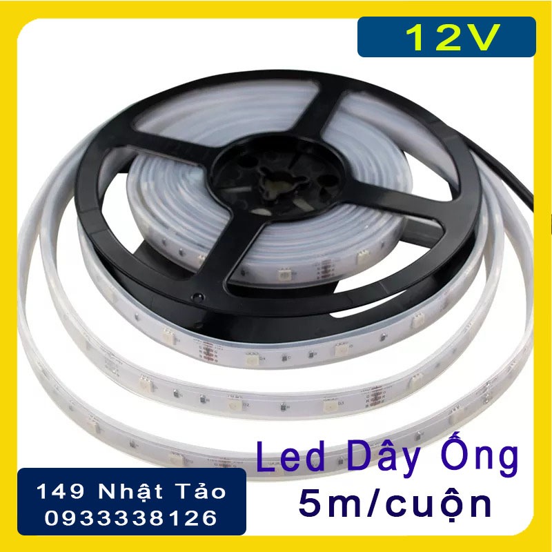 Led Dây Ống chống mưa chuyên dùng cho ngoài trời 12V 2835 120 Leds/m dài 5m/cuộn siêu sáng siêu ...
