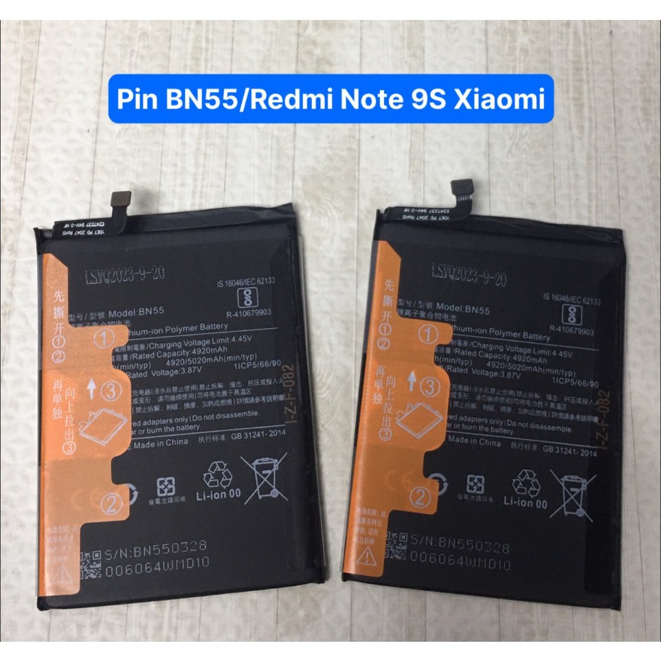Pin xiaomi BN55/Redmi note 9/note 9s/note 9 pro,mới | Shopee Việt Nam