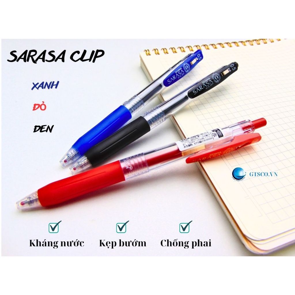 Bút bi gel Zebra Sarasa clip Nhật Bản cỡ 0.5mm - JJ15 | Shopee Việt Nam