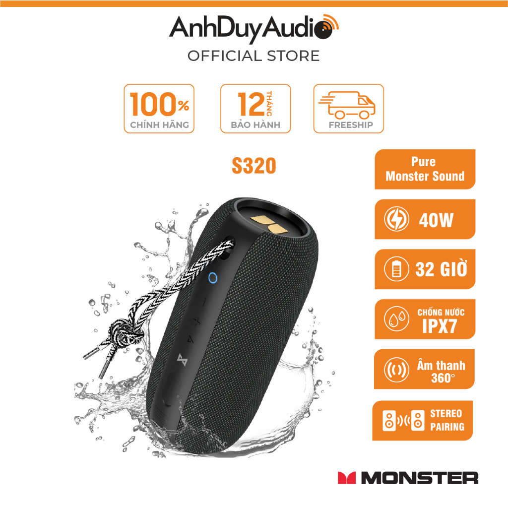 Loa di động Monster S320 - Hàng Chính Hãng | Shopee Việt Nam