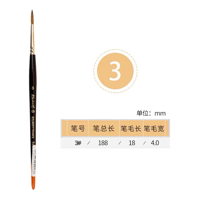 [Có Sẵn] Kolinsky Sable Brush - Cọ vẽ lông chồn Raphael 8404 | Shopee ...